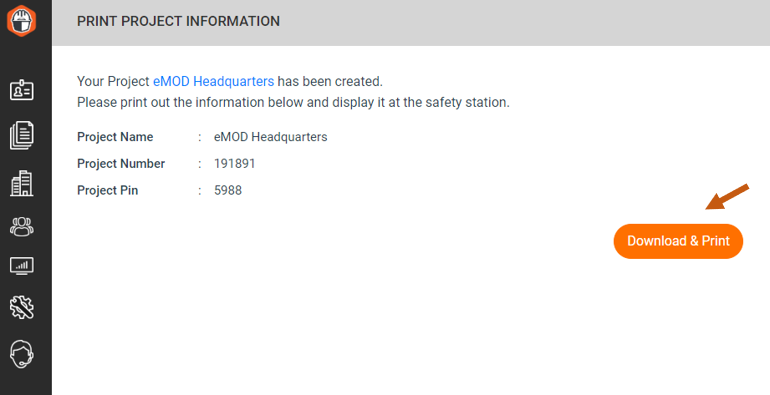 Create a project in eMOD – Help Center